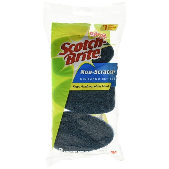 Scotch-Brite Non-Scratch Dishwand Refills, 3 Count, Dish Scrubber Heads ...
