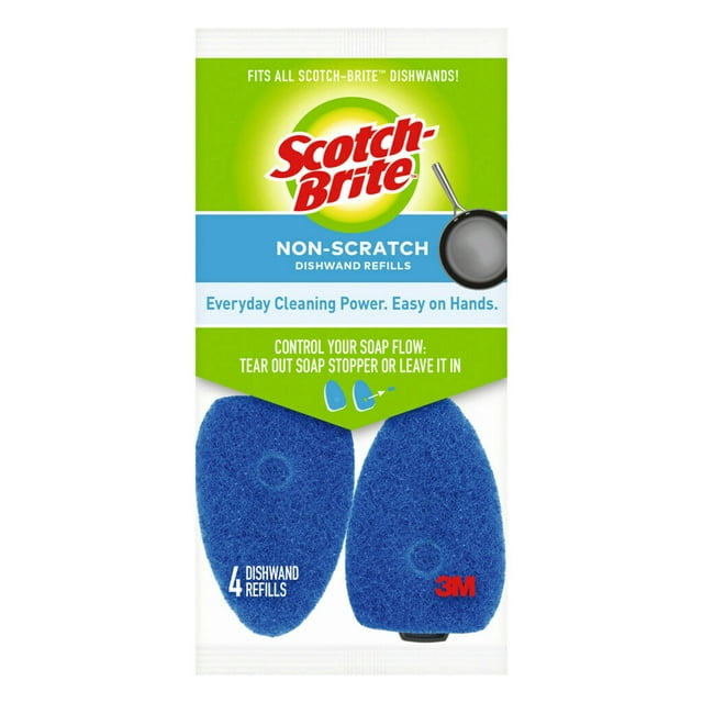Scotch-Brite Non-Scratch Dishwand Refills Heads, 4 Refills Total ...