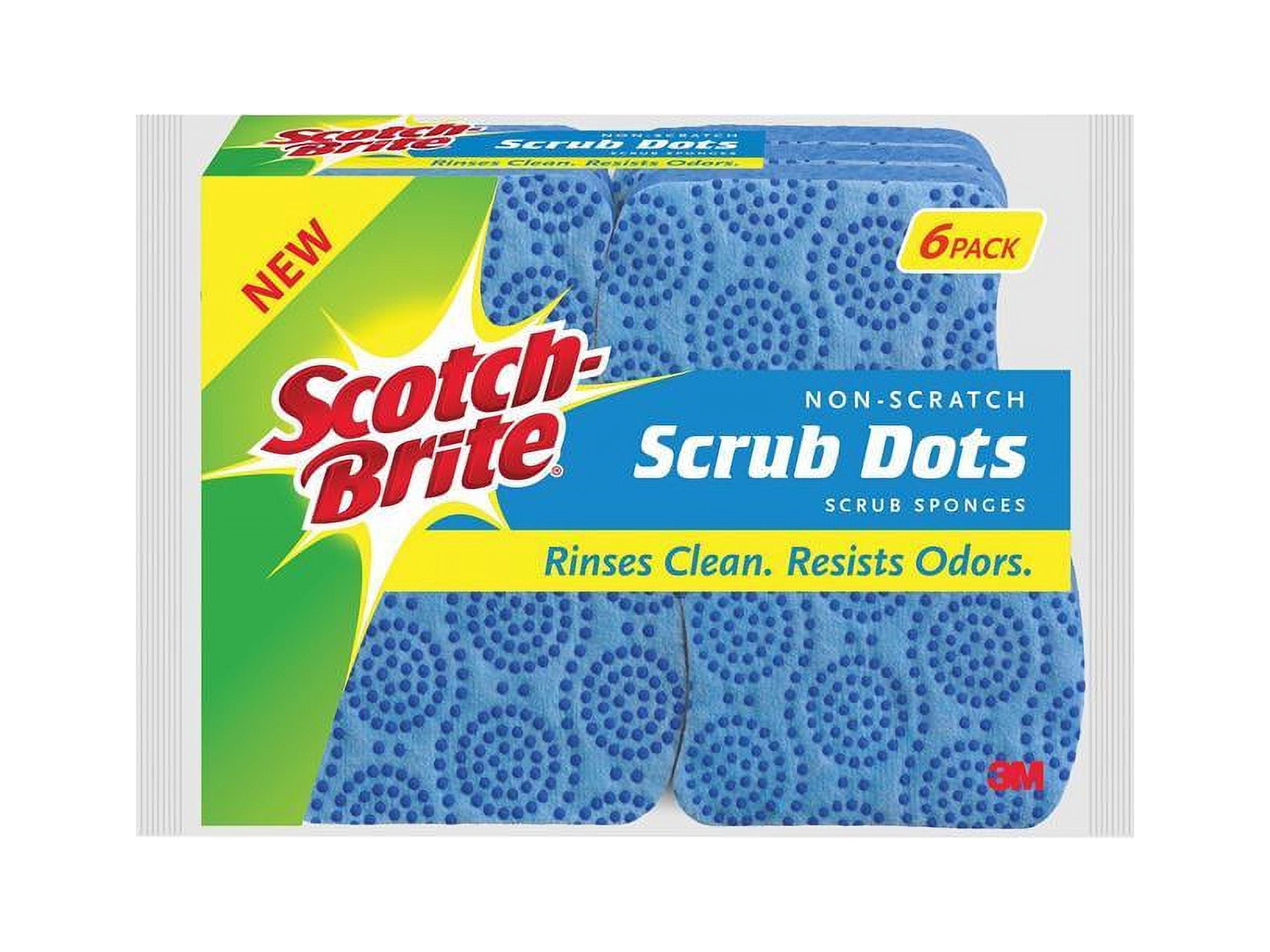 Scotch-Brite Non-Scratch Kitchen Scrubber, Cleaning Dishes Sponge, 6 ...