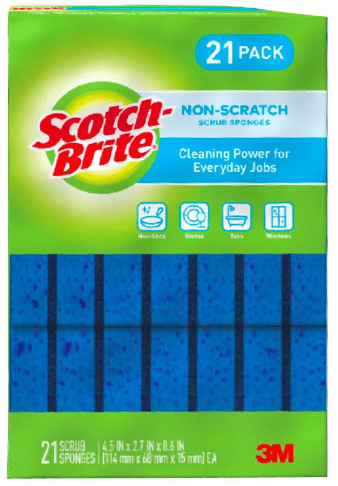 Scotch-Brite Non Scratch Scrub Sponges, 21 ct. - Walmart.com