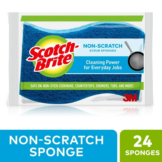 Scotch-Brite Non-Scratch Scrub Sponges, 6 Sponges - Walmart.com