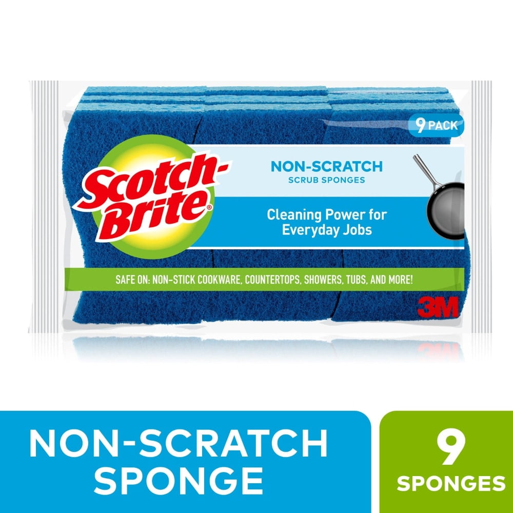 Scotch-Brite Non-Scratch Scrub Sponges, 9 pk (Package May Vary ...