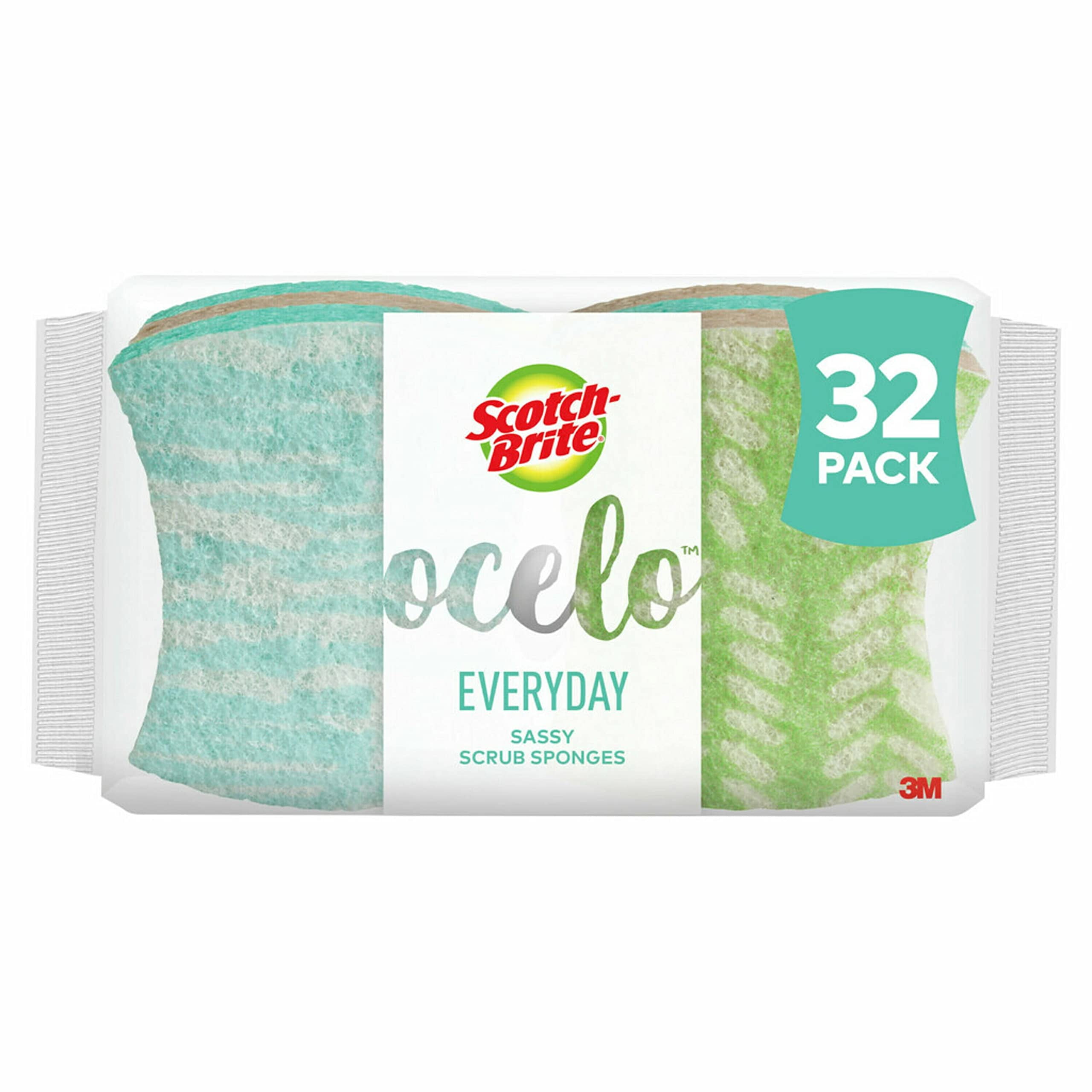 Scotch-Brite Ocelo Non-Scratch Scrub Sponges, Assorted Designs, 32 ...