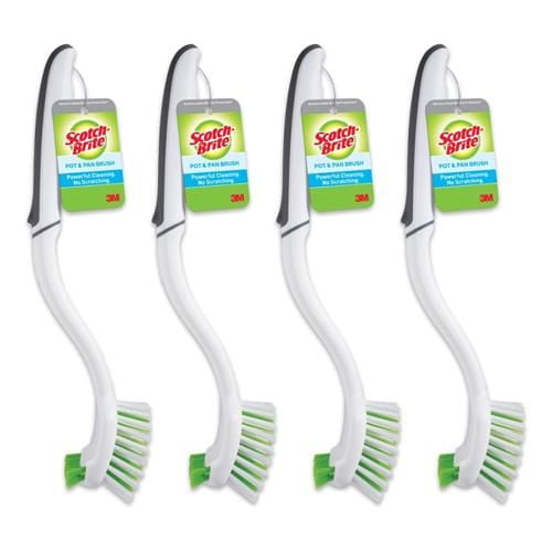 Scotch-Brite Pot Pan & Dish Brush, 4 Cleaning Brushes For Kitchen And ...