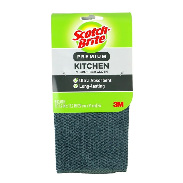 Scotch-Brite Premium Kitchen Microfiber Cloth: Cloth / 1-pack (Grey ...