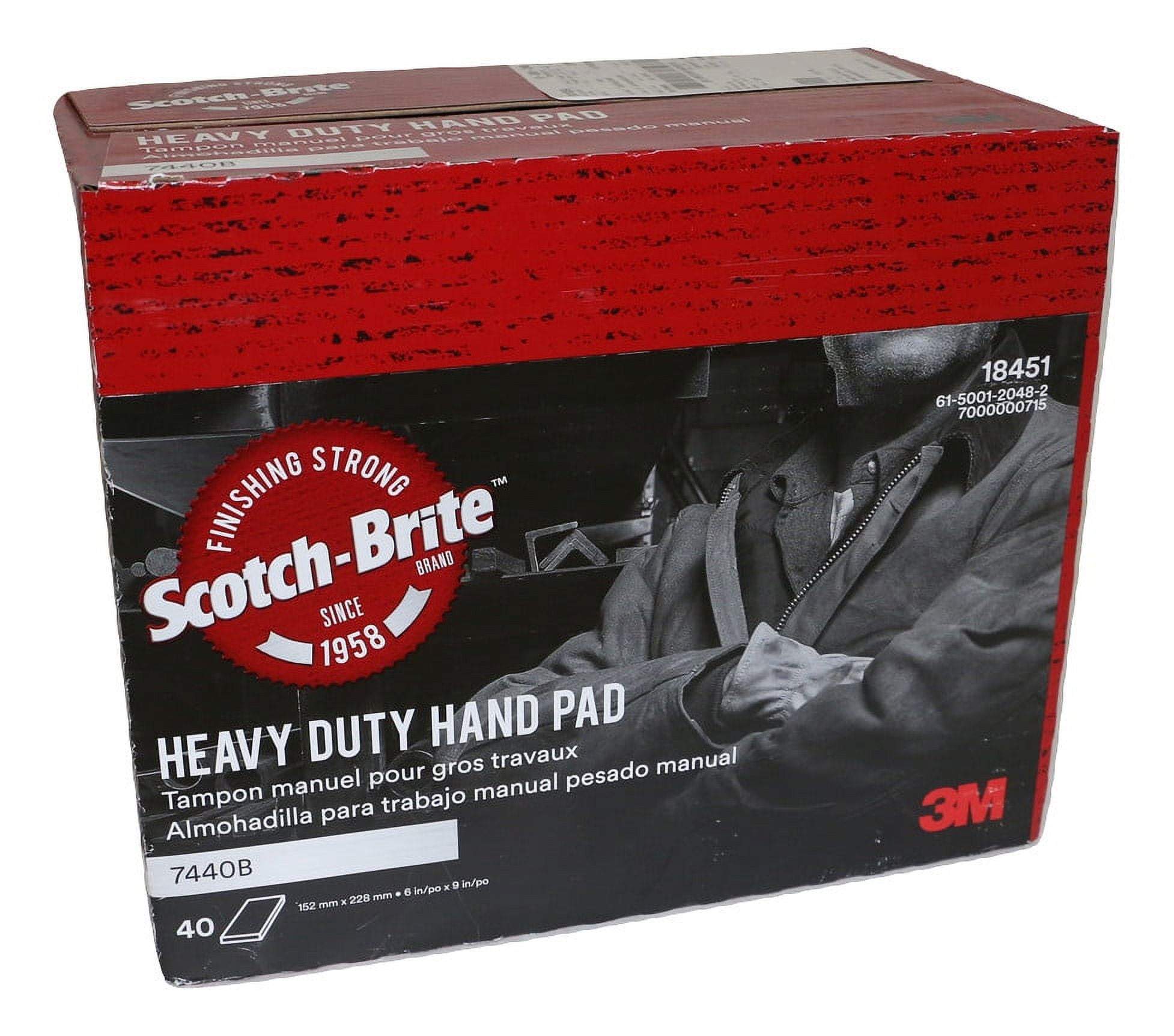 Scotch-Brite Sanding Hand Pads, Medium Grade, Aluminum Oxide, Cleaning ...