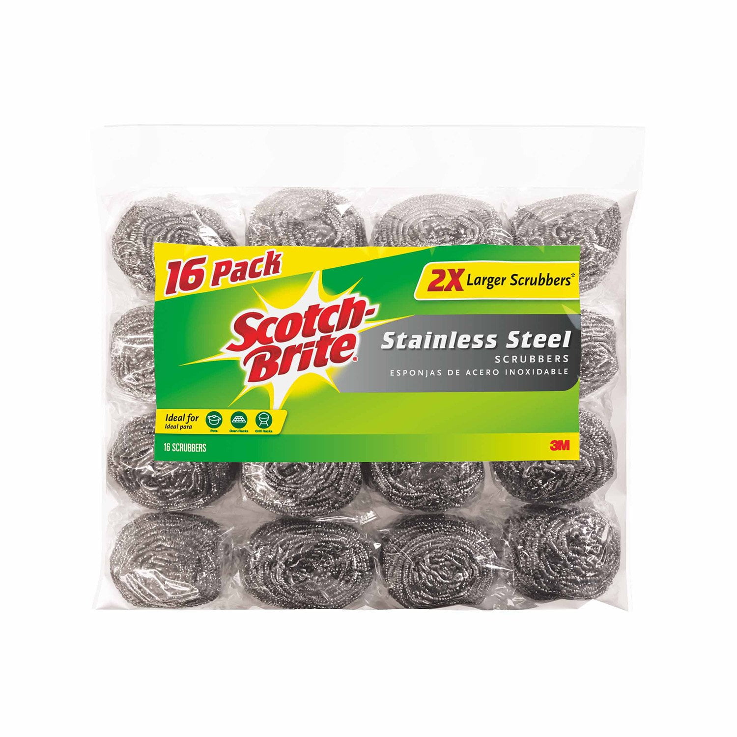 Scotch-Brite Stainless Steel Scrubbers - Walmart.com