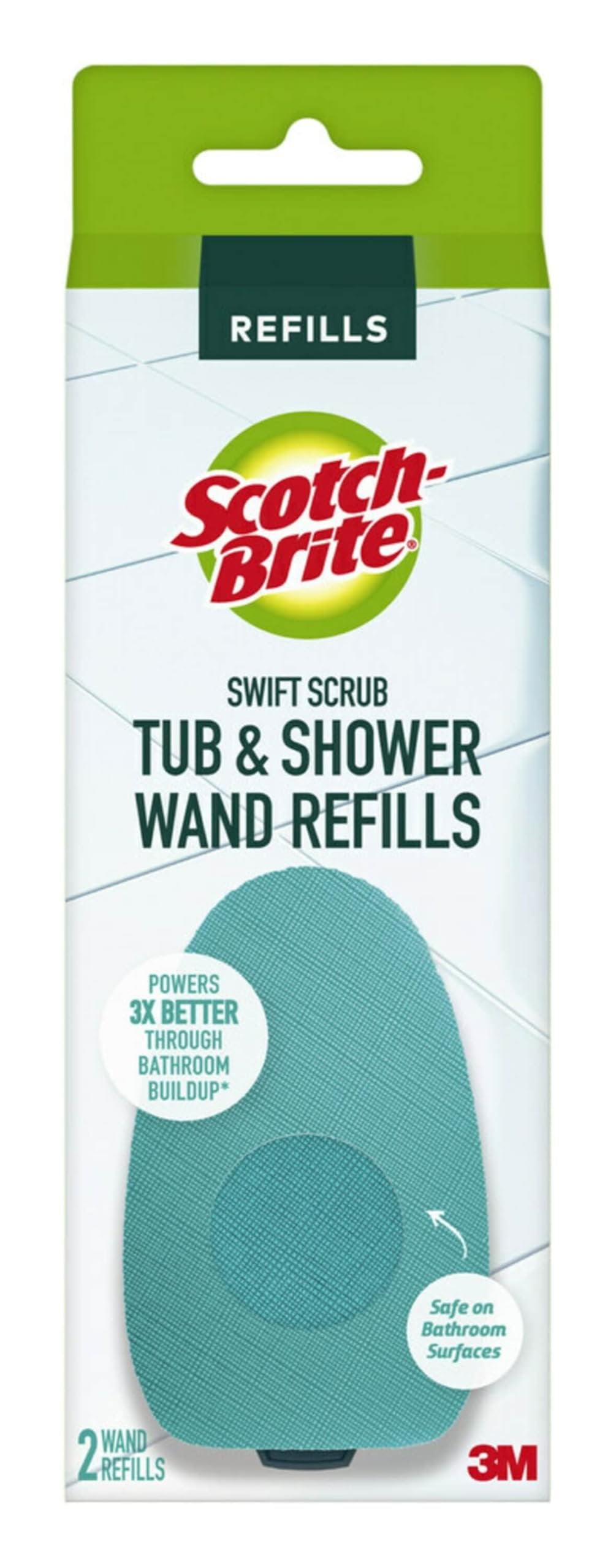 Scotch-Brite Swift Scrub Tub & Shower Wand Refills, Ideal for Bathroom ...