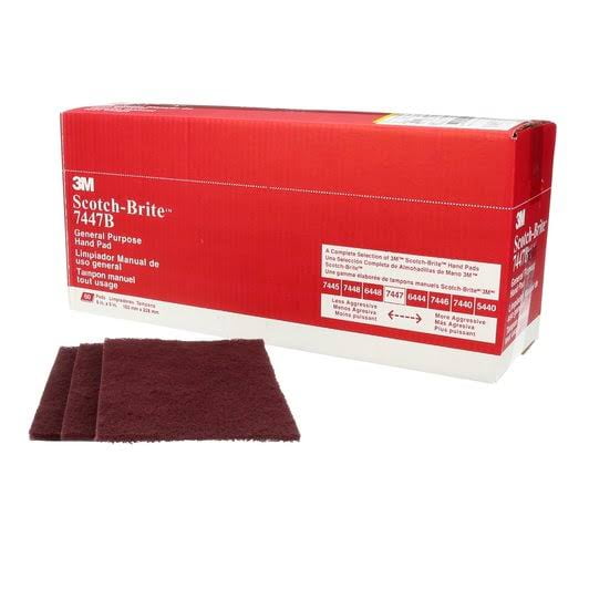 Scotch-Brite(TM) General Purpose Hand Pad 7447B, Aluminum Oxide, 9 ...