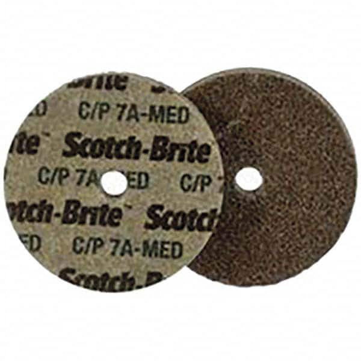 Scotch-Brite Unitized Wheel, 3 in Dia, 1/2 in W, 3/8 in Arbor Hole ...