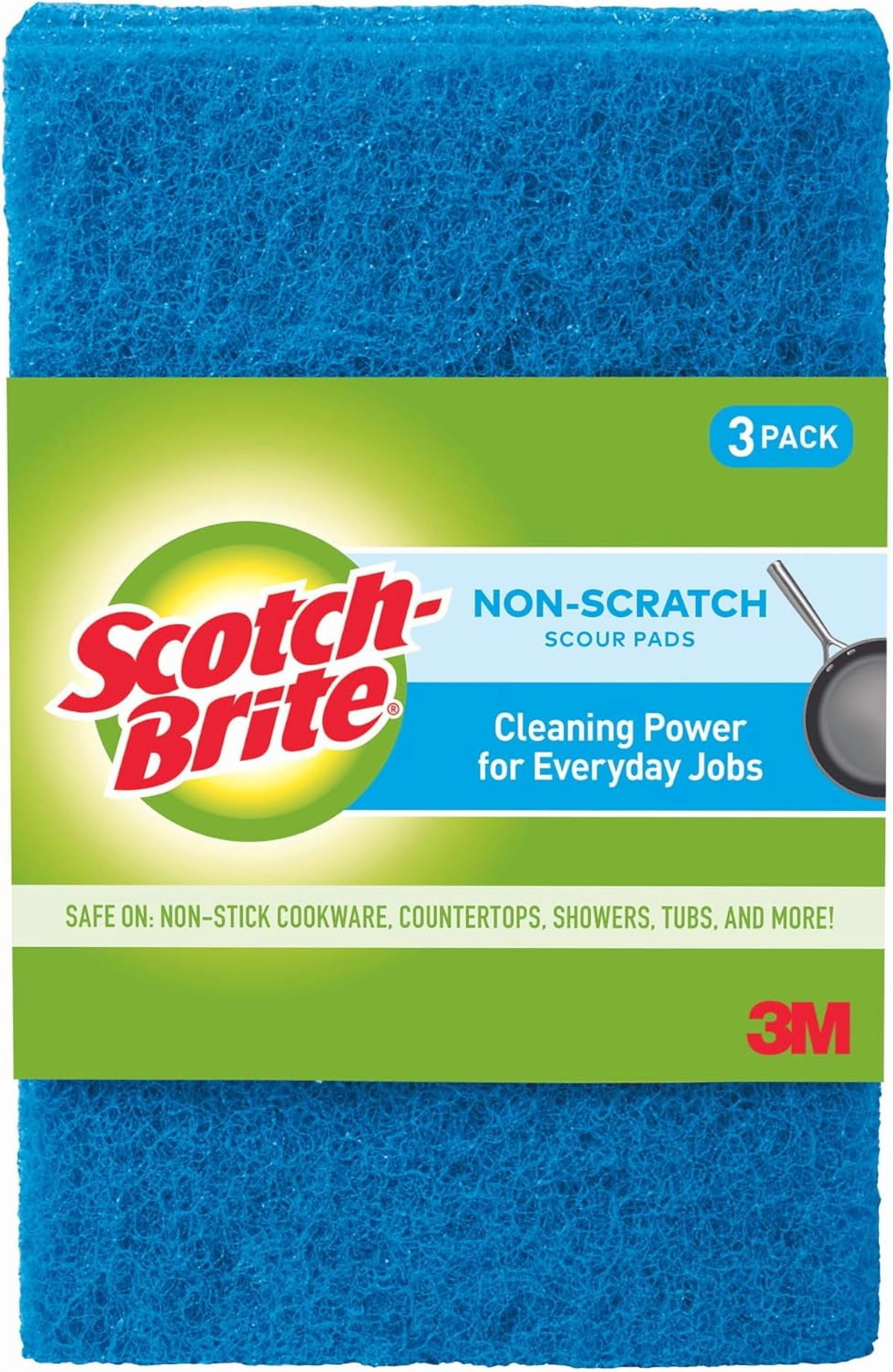 Scotch-Brite Zero Scratch Scour Pads: 6 in. x 3.8 in. (Blue) / 3-Pack ...