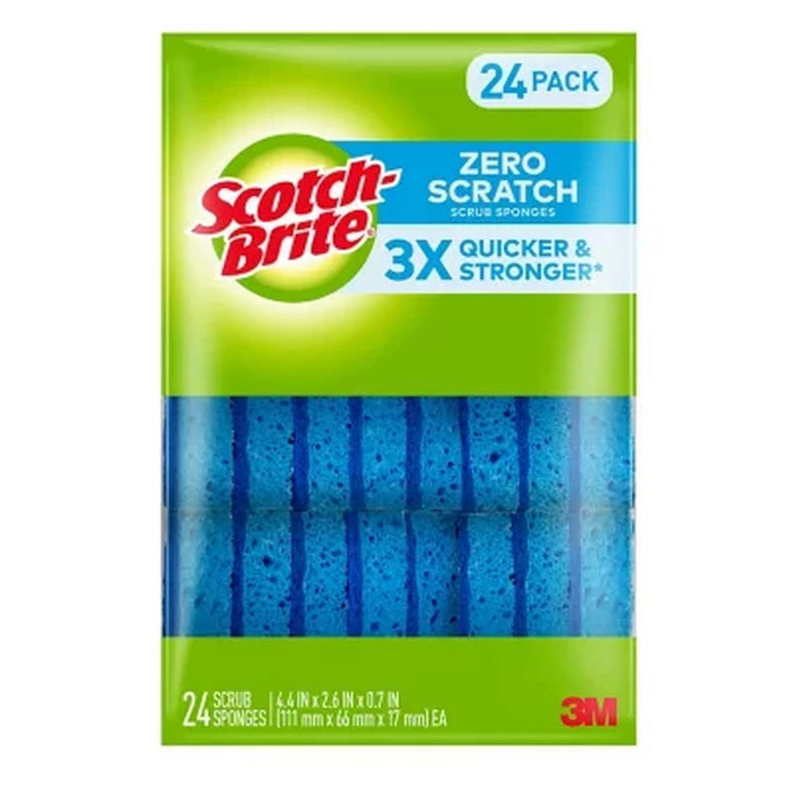 Scotch-Brite Zero Scratch Scrub Sponges, Individually Wrapped 24 Ct ...
