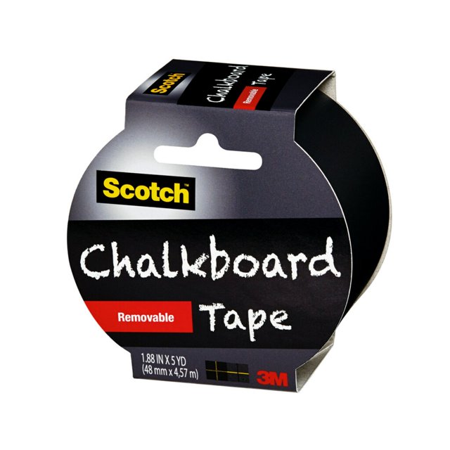 Scotch Chalkboard Removable Tape, Black, 1.88 in x 5 yd - Walmart.com