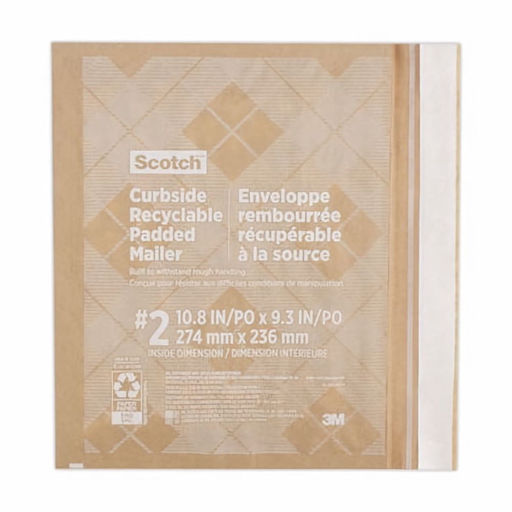 Scotch Curbside Recyclable Padded Mailer, 2, Bubble Cushion (Pack of 16 ...