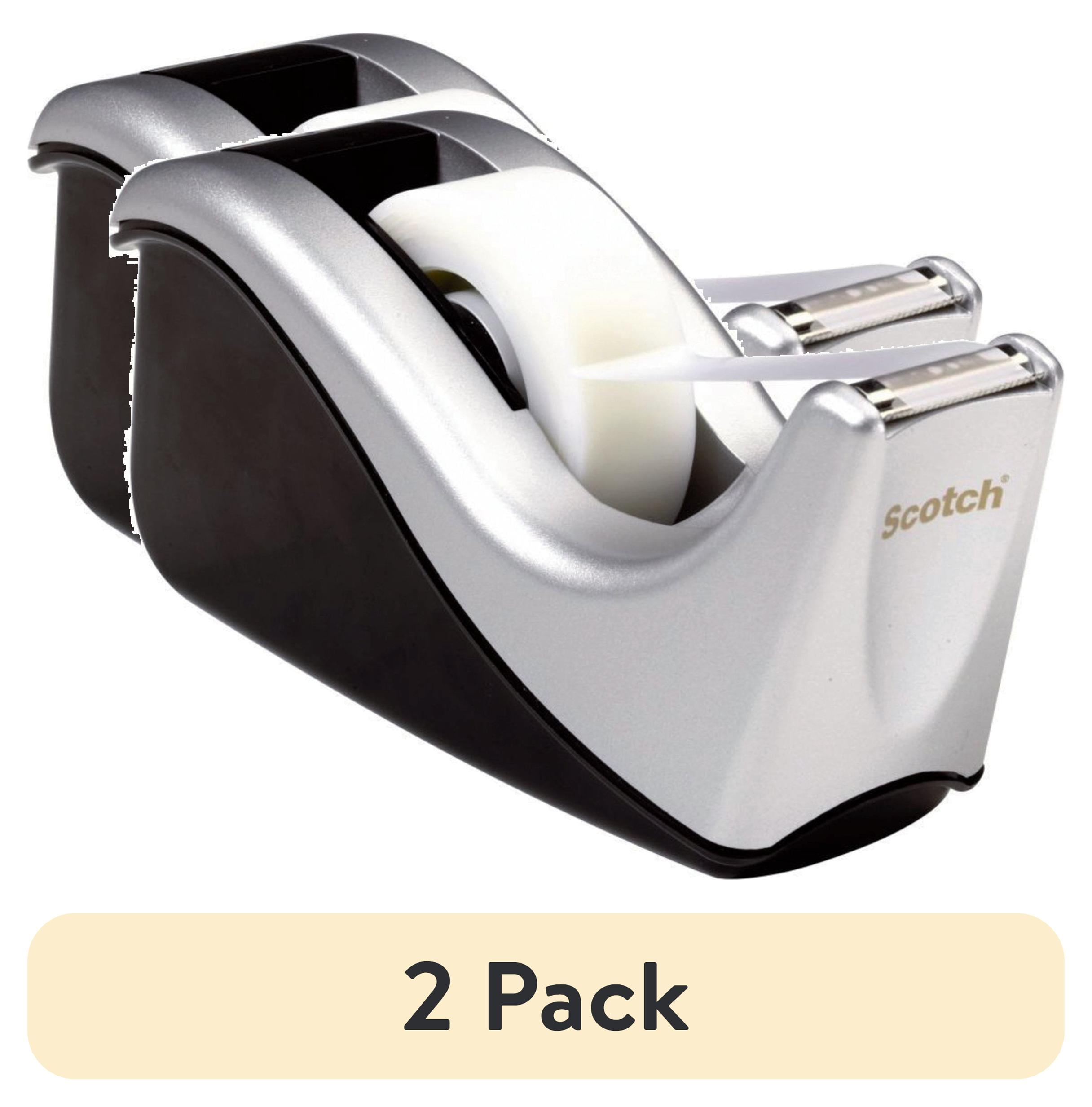 (2 pack) Scotch Desktop Tape Dispenser, Silvertech Two-Tone - Walmart.com