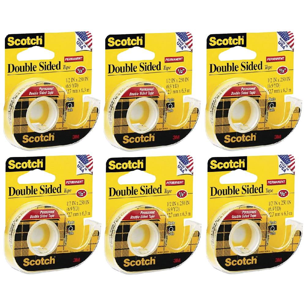 Scotch Double Sided Tape 136 Refillable Dispenser 1/2" x 250 ...