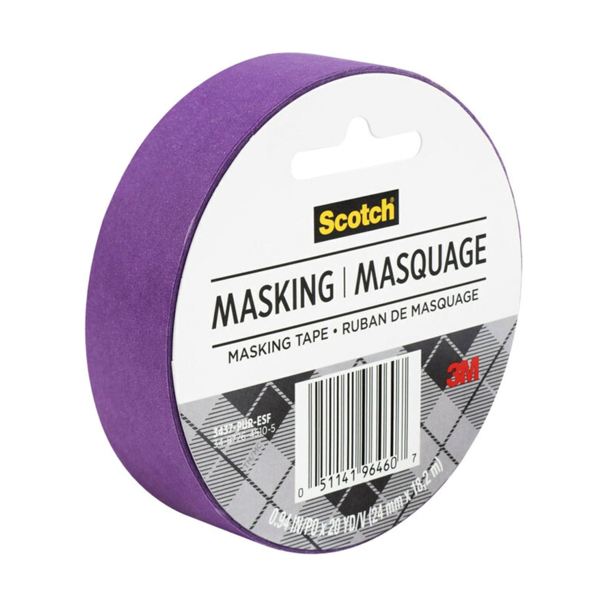 Scotch® Expressions Decorative Masking Tape, 1" x 20 Yd., Purple ...