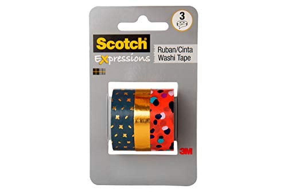 Scotch Expressions Washi Tape, 3 Rolls, Assorted Sizes, Great for ...