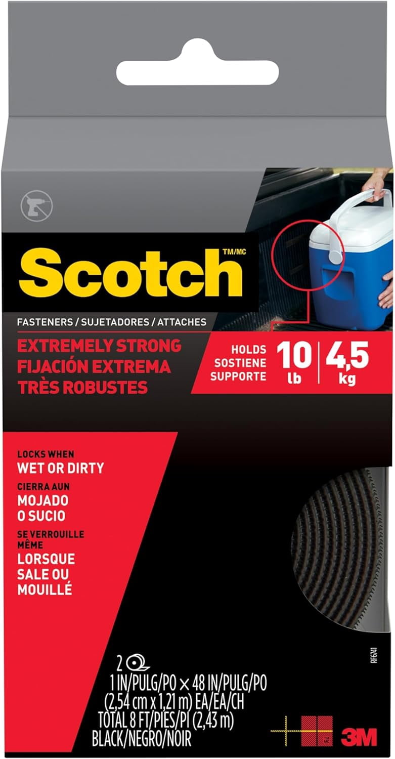Scotch Extreme Fasteners by 3M, 1" x 4ft Heavy Duty Reclosable Fastener ...