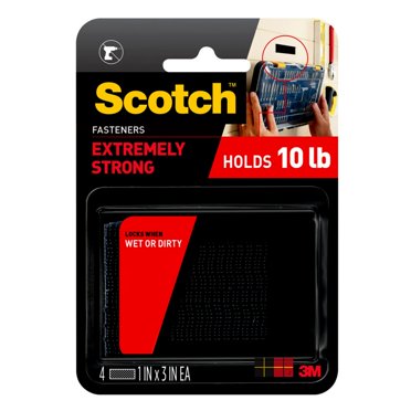 1-Inch Black Hook and Loop Fasteners 10 ft. Roll - Walmart.com