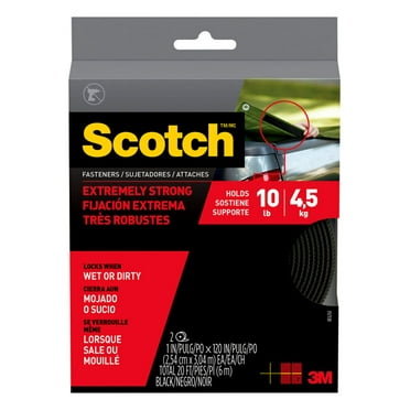 Scotch Indoor Fasteners, Holds 3 lbs., Black, 7/8" x 7/8", 12 Sets ...