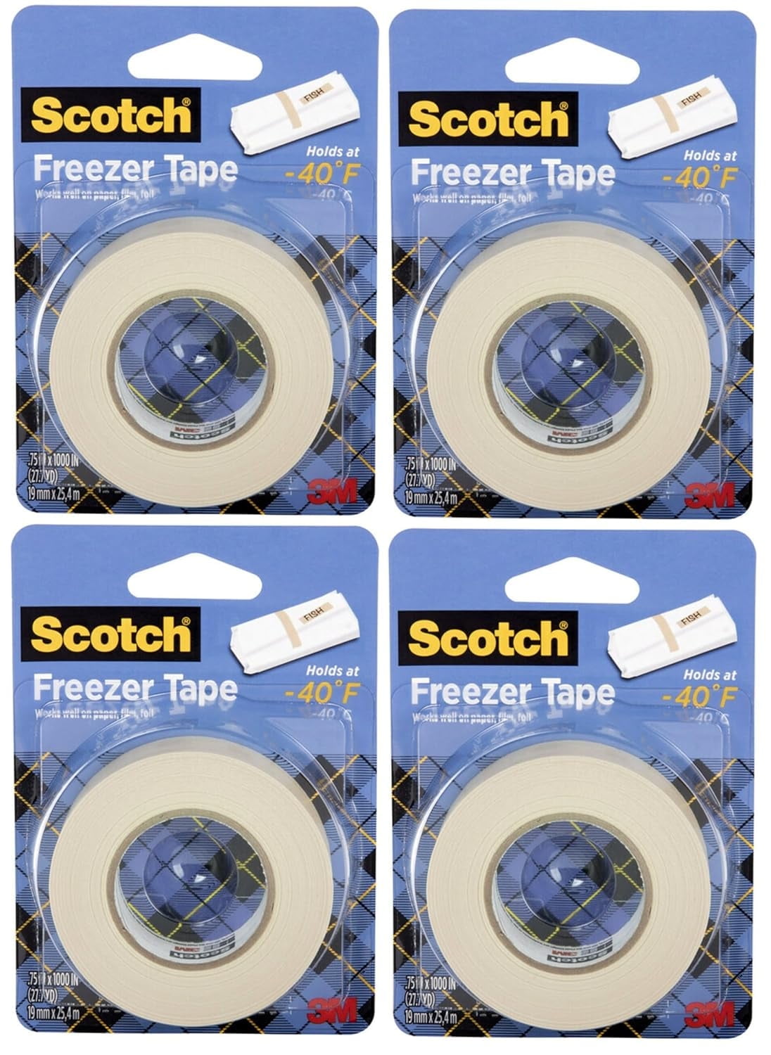 Scotch Freezer Tape 3M 178 " x 1100" 1 ea (Pack of 4) - Walmart.com