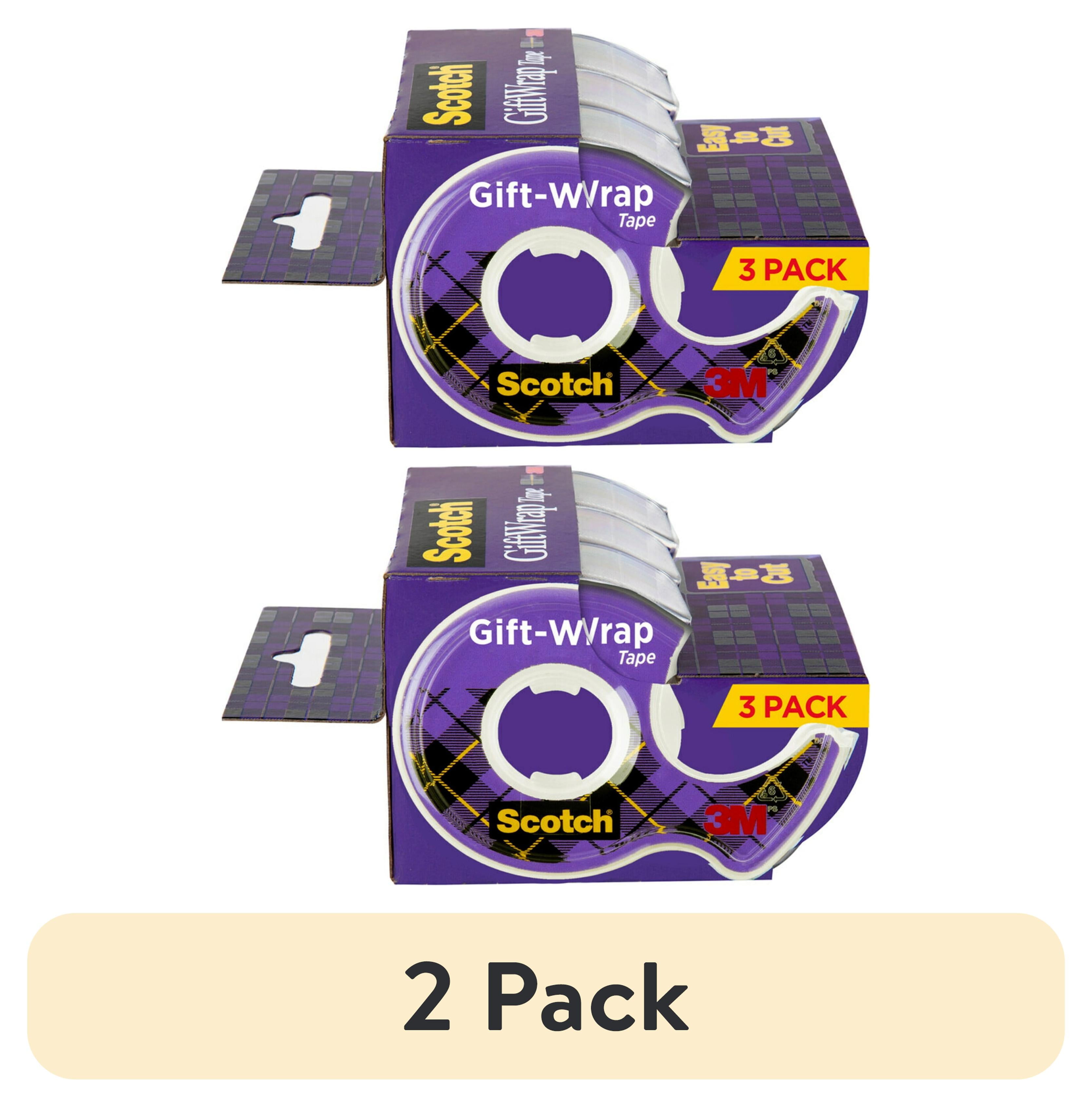 (2 pack) Scotch Gift Wrap Tape, 3/4 in. x 325 in., 3 Dispensers ...