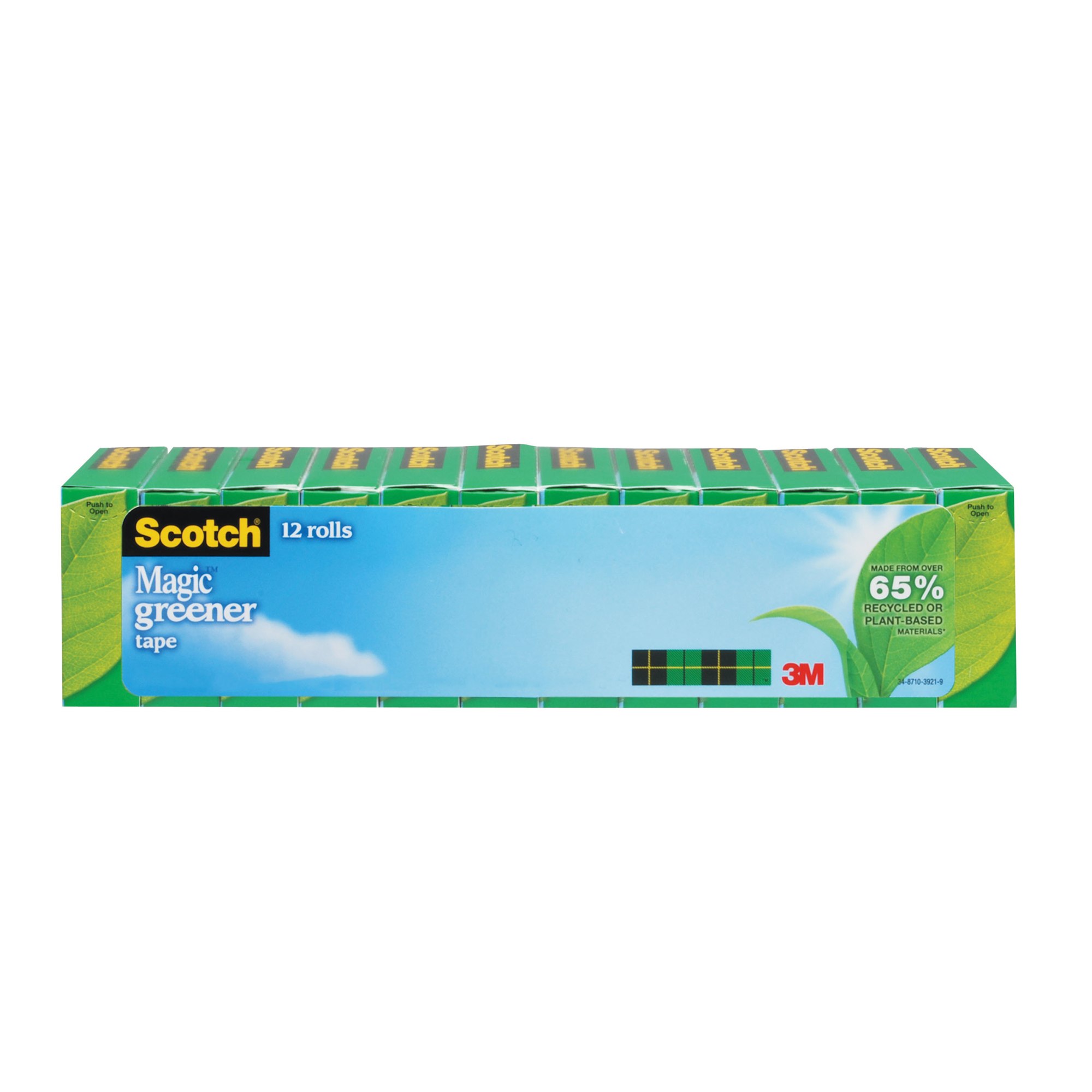 Scotch Greener Magic Tape, Invisible, 12 Tape Rolls, 3/4 in x 900 in ...
