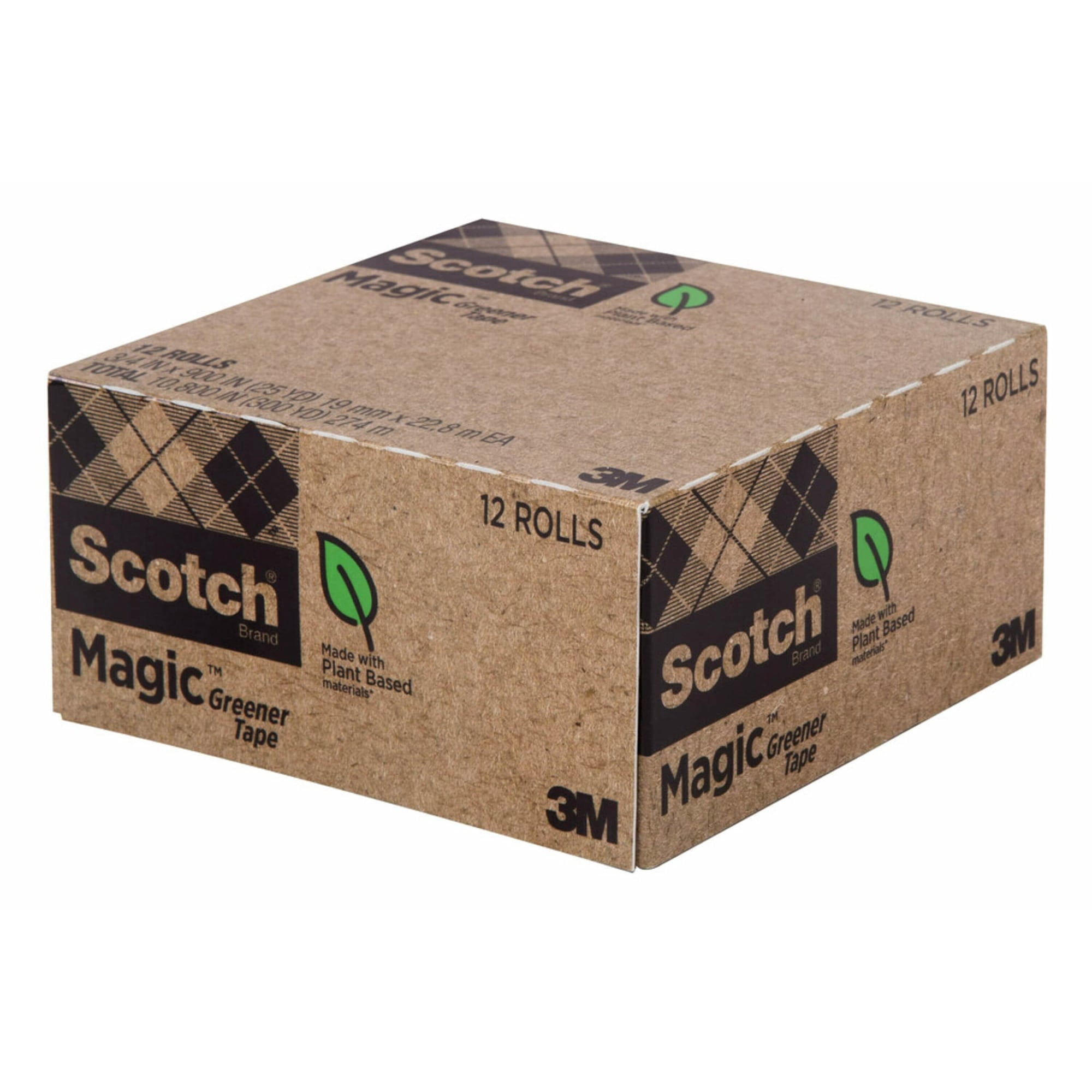 Scotch, Invisible Tape, 81212CP, 12 Rolls 3/4 in x 900 in - Walmart.com