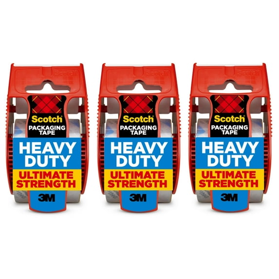 Scotch Heavy Duty Shipping Packaging Tape, 2 x 800 - Clear (3 Tapes) (1 ...