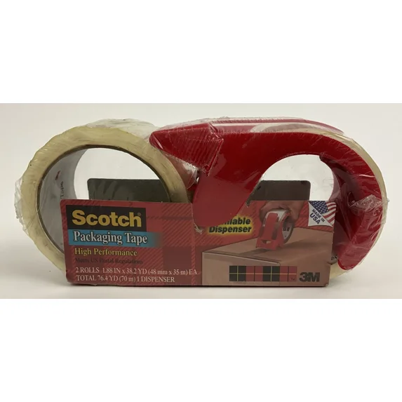 Scotch Heavy Duty Shipping Packaging Tape W/Dispenser & 1 Refill E7F ...