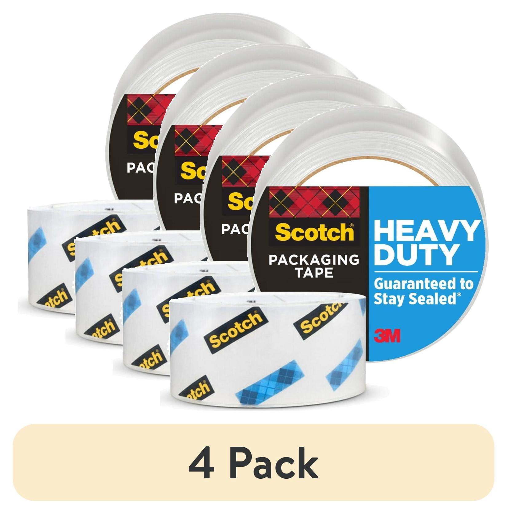 (4 pack) Scotch Heavy Duty Shipping Packing Tape, Clear, 1.88 in. x 54. ...