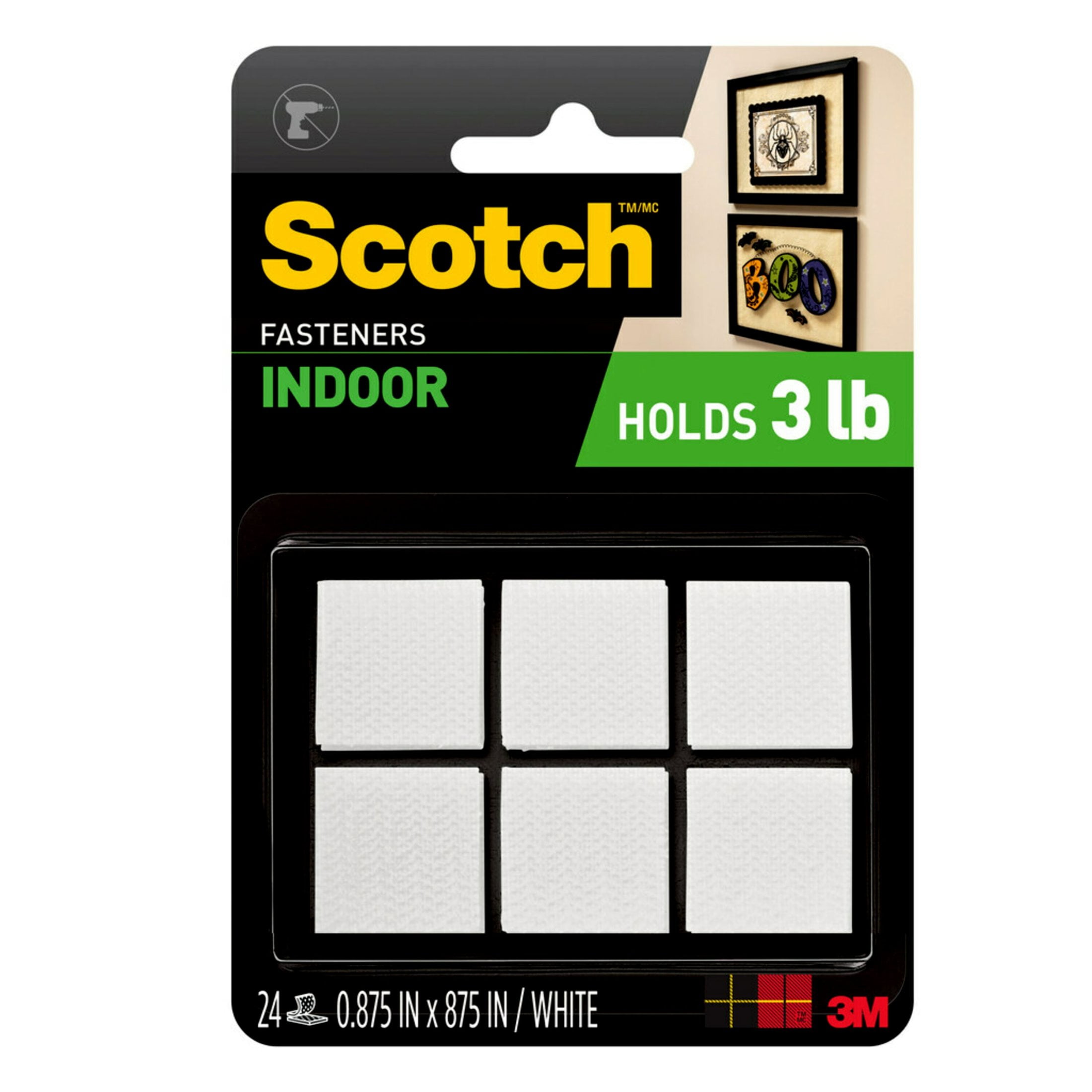 Scotch Indoor Fasteners, 7/8 in x 7/8 in, 24 Sets of Squares - Walmart.com
