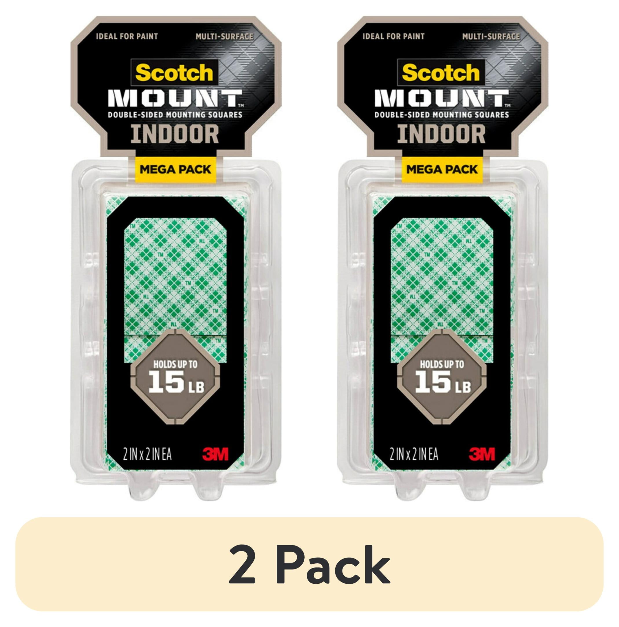 (2 pack) Scotch Indoor Mounting Squares, White, Double Sided Tape, 2 in ...