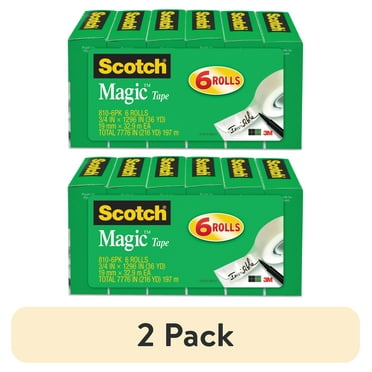 Scotch Magic Greener Tape, 3/4" x 900", 24 Boxes/Pack, 1" Core, Matte ...
