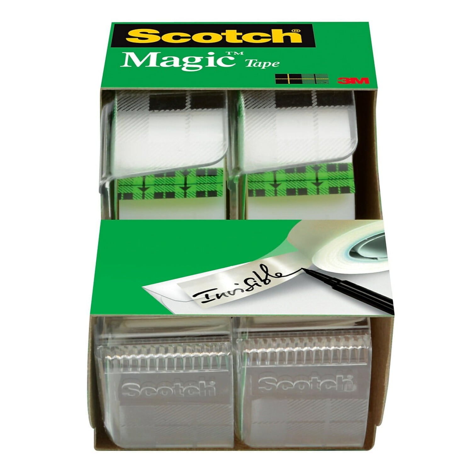 Scotch Magic Invisible Tape 3/4" x 8.3 yds. 2/Pack (2105) - Walmart.com