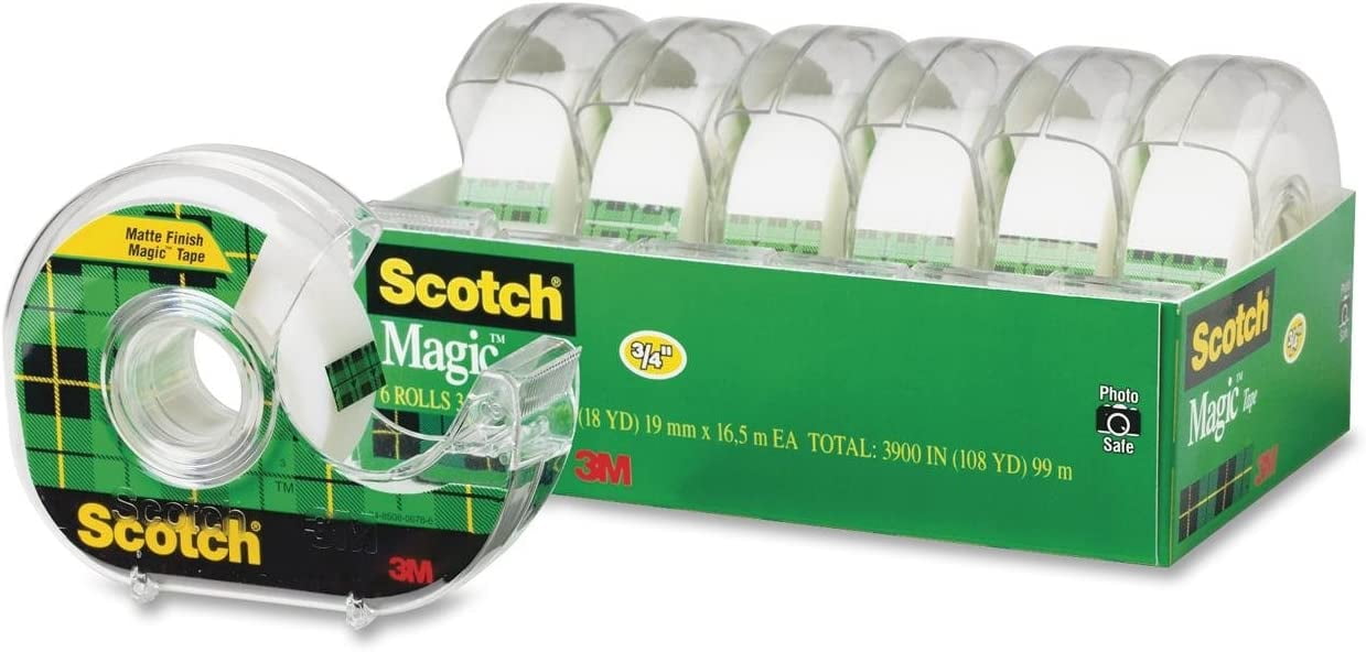 Scotch: Magic Office Tape & Refillable Dispenser, 3/4" X 650", Clear ...