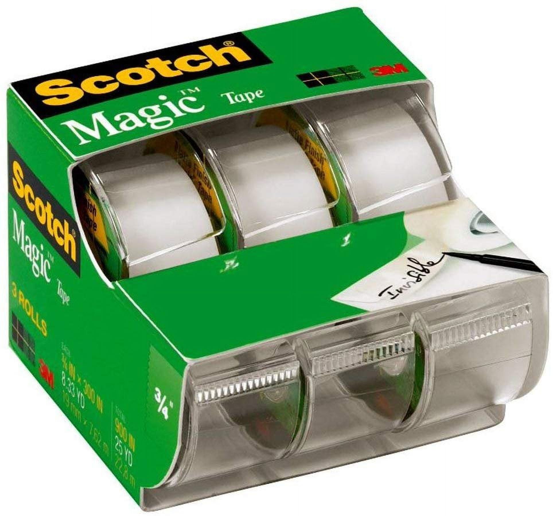 Scotch Magic Tape 3105, 3/4-Inch x 300-Inches, 3 Rolls - Walmart.com