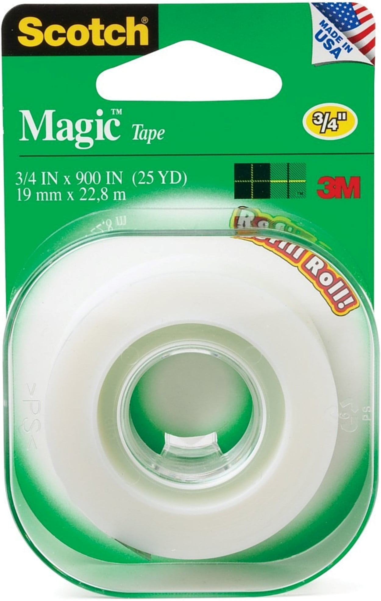 Scotch Magic Tape Refill Roll 3/4" x 900" 1 ea (Pack of 2) - Walmart.com