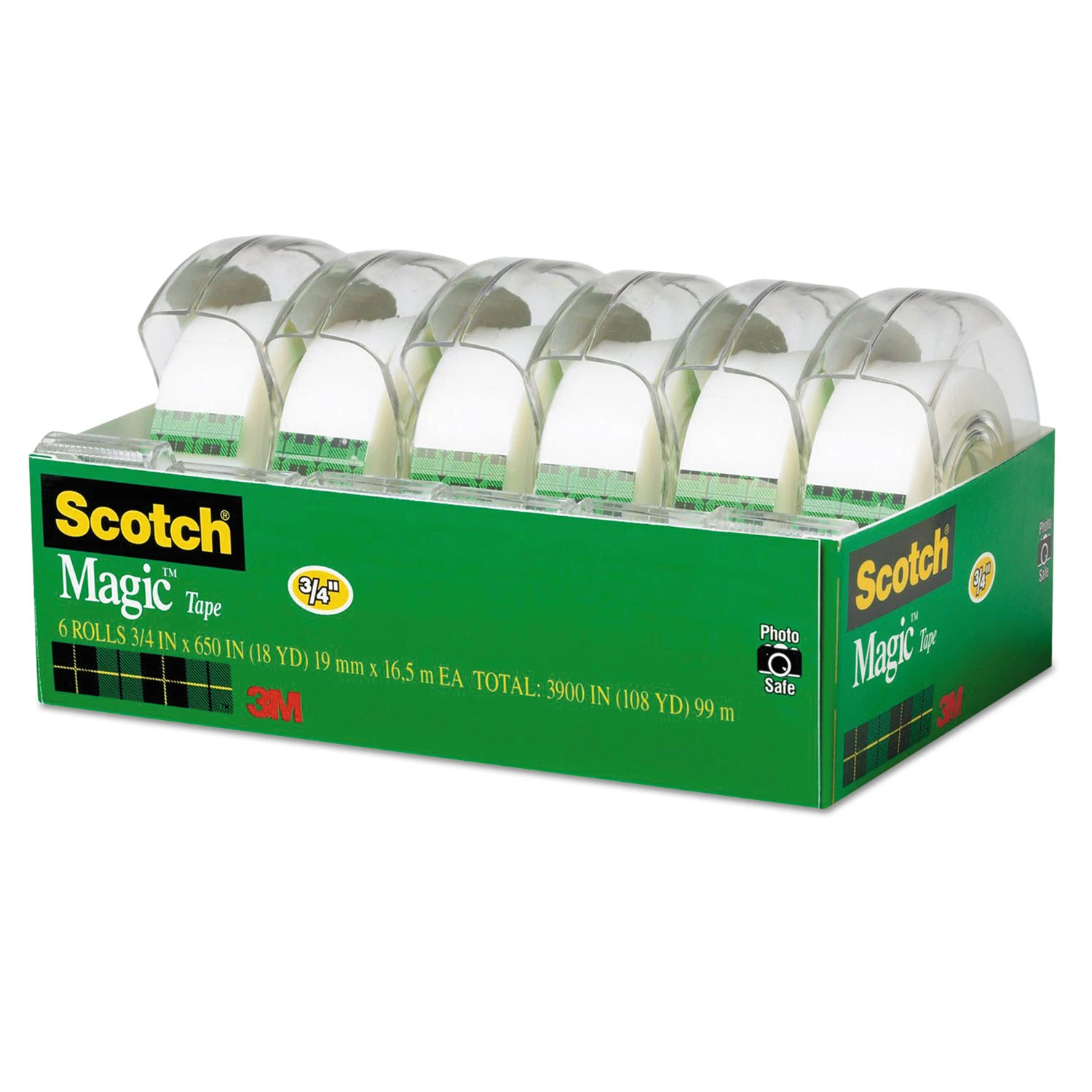 Scotch Magic Tape & Refillable Dispenser 3/4" x 650" 1" Core ...