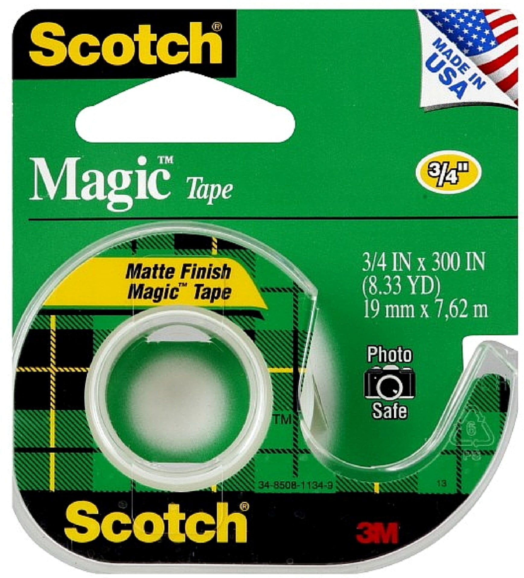 Scotch Magic Tape With Dispenser 1 ea (Pack of 4) - Walmart.com