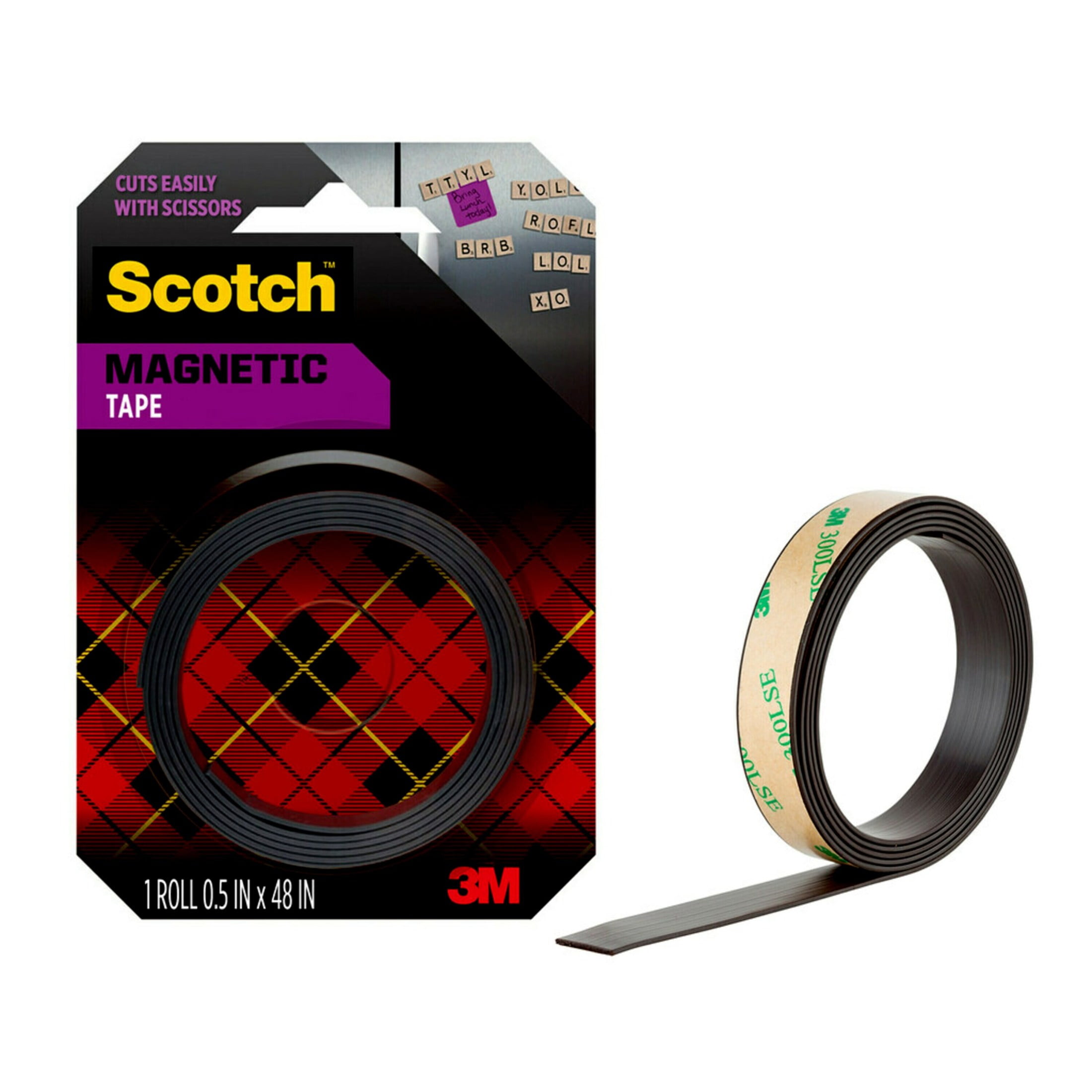 Scotch Magnetic Tape 1 2 inch x 4 feet 1 Rolls Pack Walmart