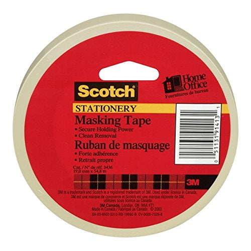Scotch Masking Tape Roll, .7in. x 54.6 yd., 1 Roll per Pack - Walmart.com
