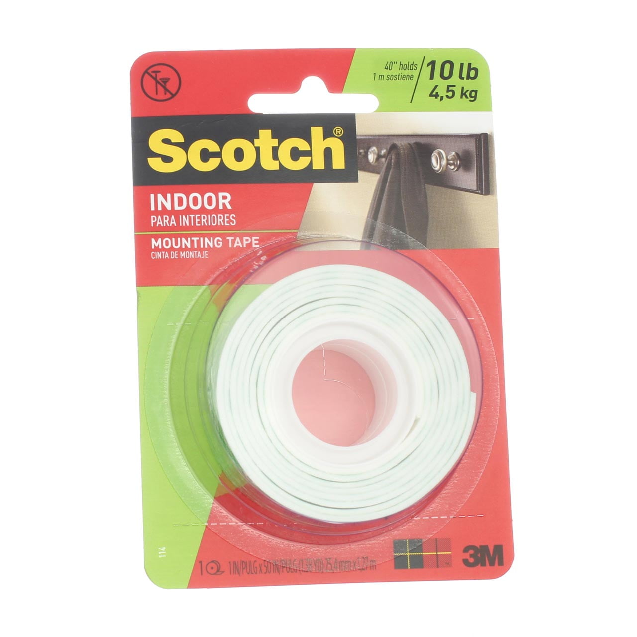 Scotch Mounting Tape, 1in X 50in (1 Pack) - Walmart.com