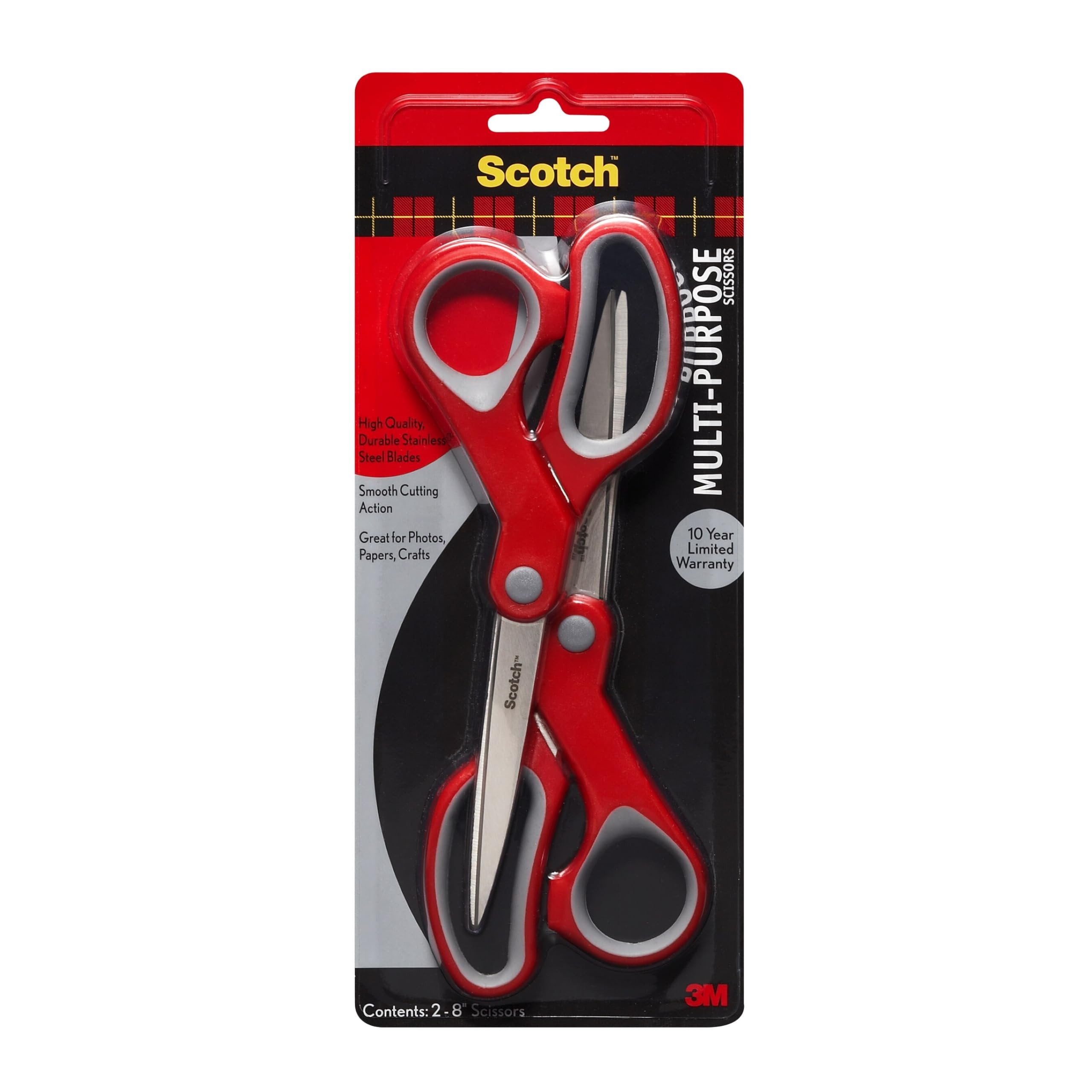 Scotch Multi-Purpose Scissors, Right or Left Hand, Stainless Steel ...