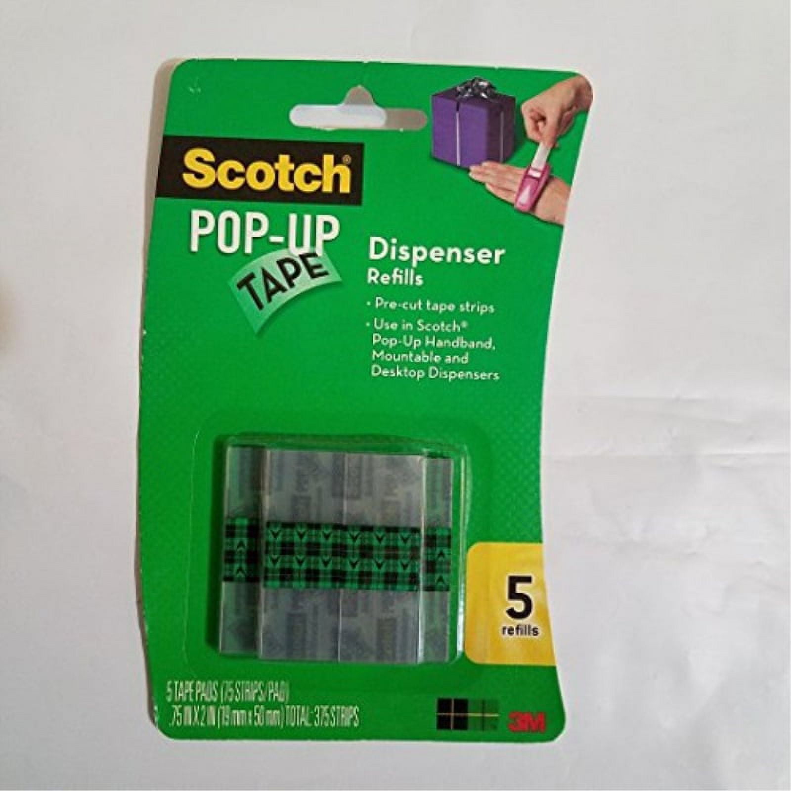 Scotch POP-UP Tape Dispenser Refills - 5 Pack (375 Strips) - Walmart.com