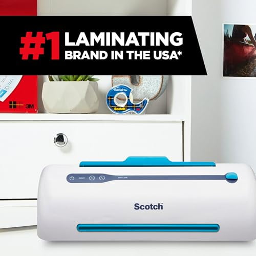 Scotch PRO TL906 Thermal Laminator, 1 Laminating Machine, White/Blue ...