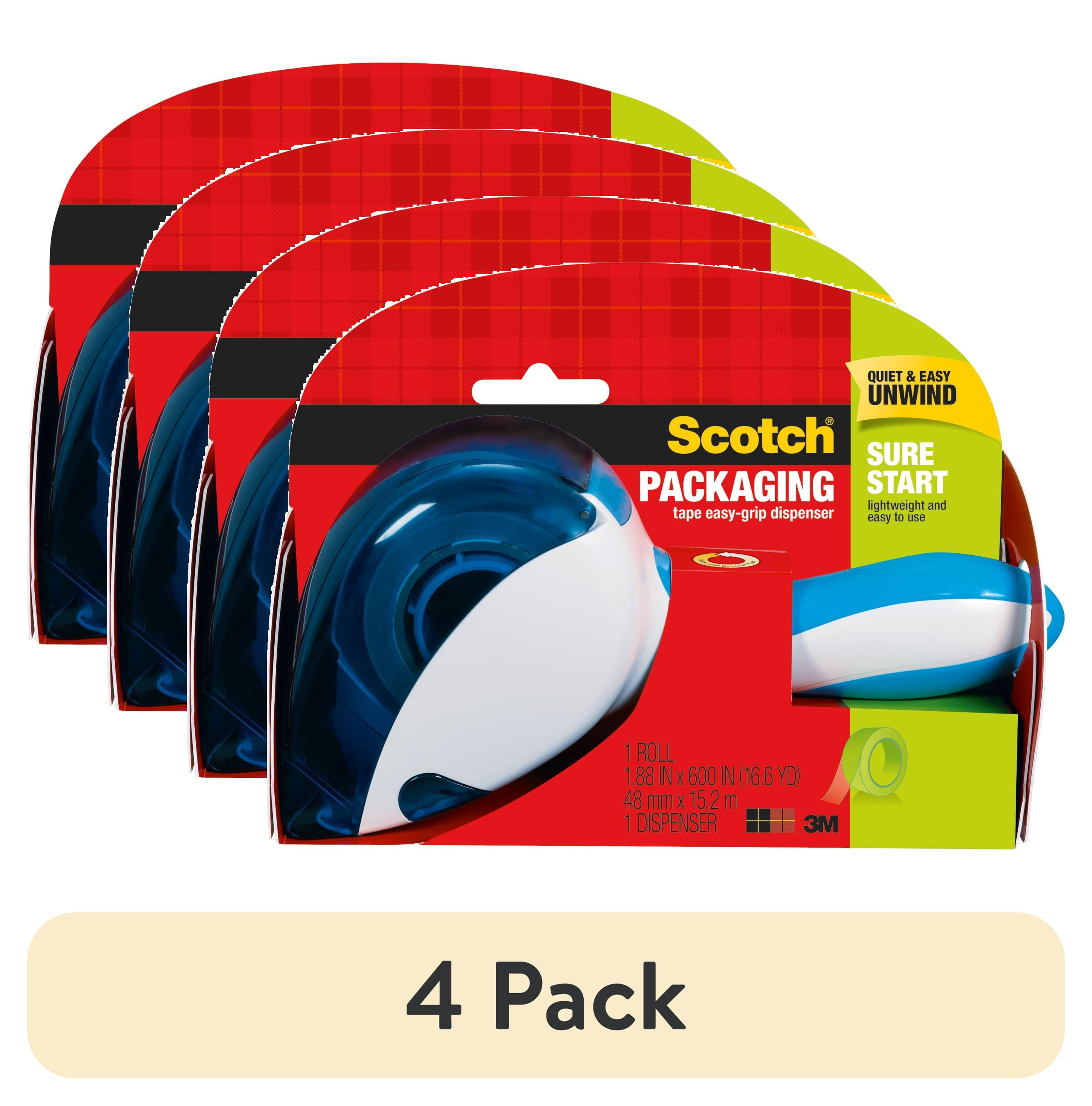 (4 pack) Scotch® Easy-Grip Clear Sure Start Shipping Packaging Tape ...