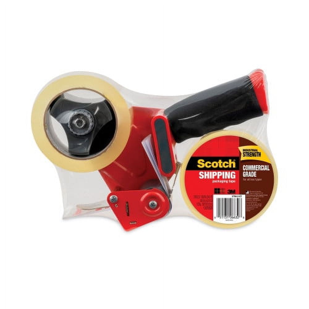 Scotch Packaging Tape Dispenser with Two Rolls of Tape, 3" Core, For ...