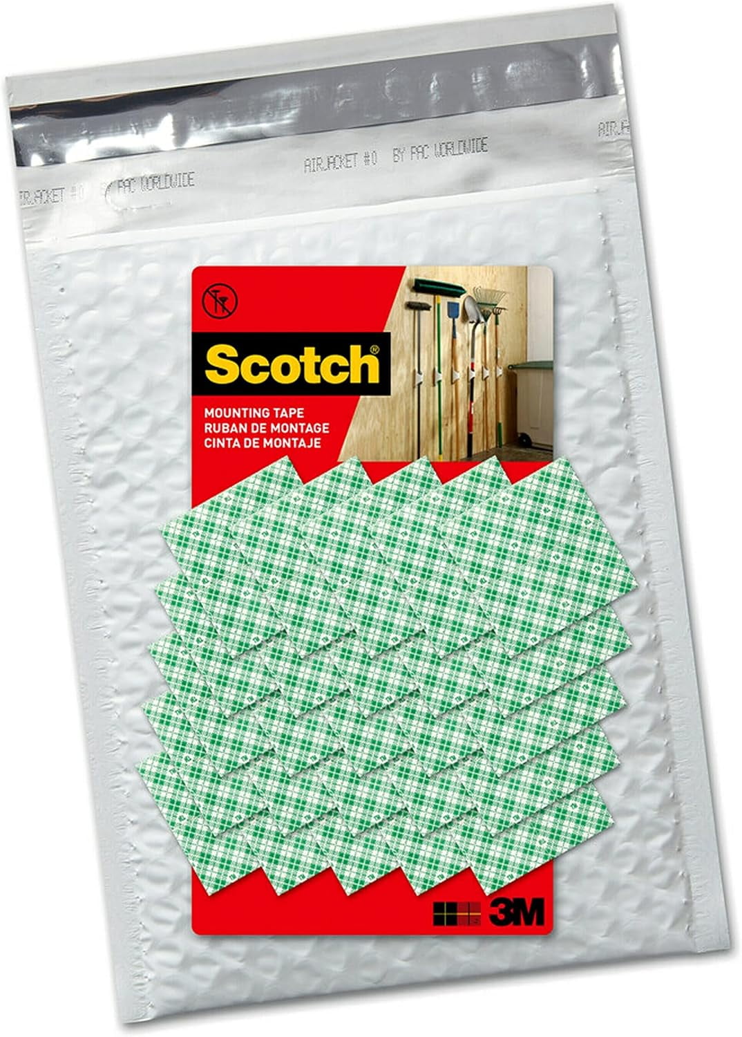 Scotch Permanent Mounting Squares, 4 Squares holds up to 1 lb, 100 x 1 ...